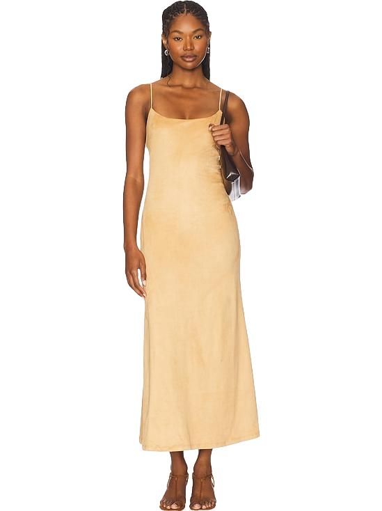 KARINA GRIMALDI Olivia Suede Midi Dress